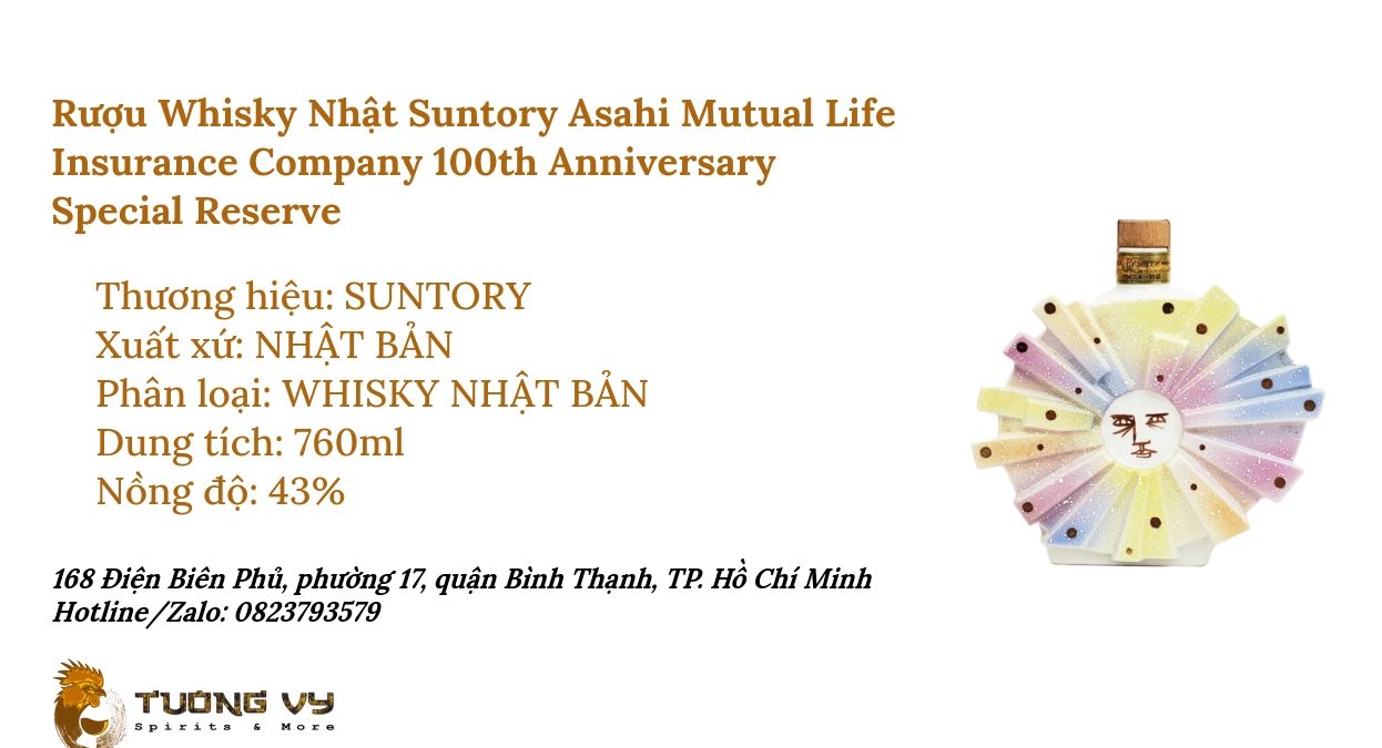 Rượu Whisky Nhật Suntory Asahi Mutual Life Insurance Company 100th ...