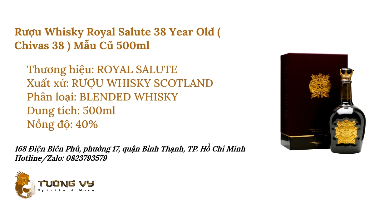 Rượu Whisky Royal Salute 38 Year Old ( Chivas 38 ) Mẫu Cũ
