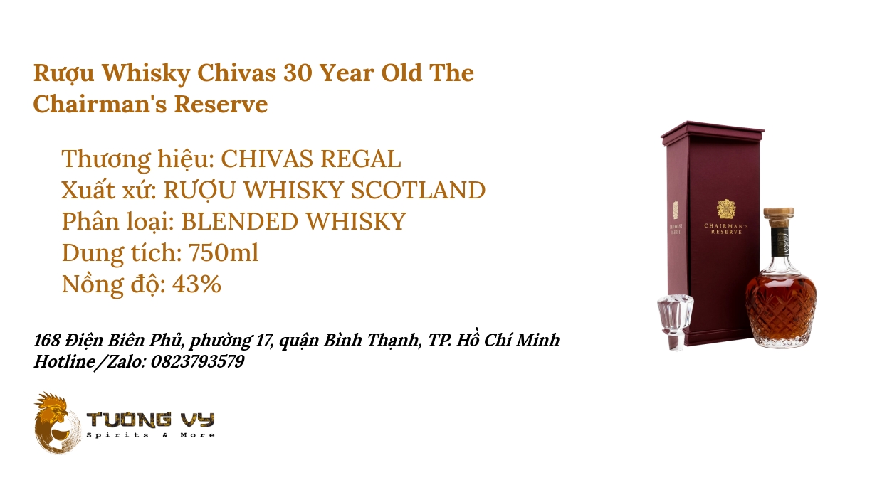 Rượu Whisky Chivas 30 Year Old The Chairman's Reserve