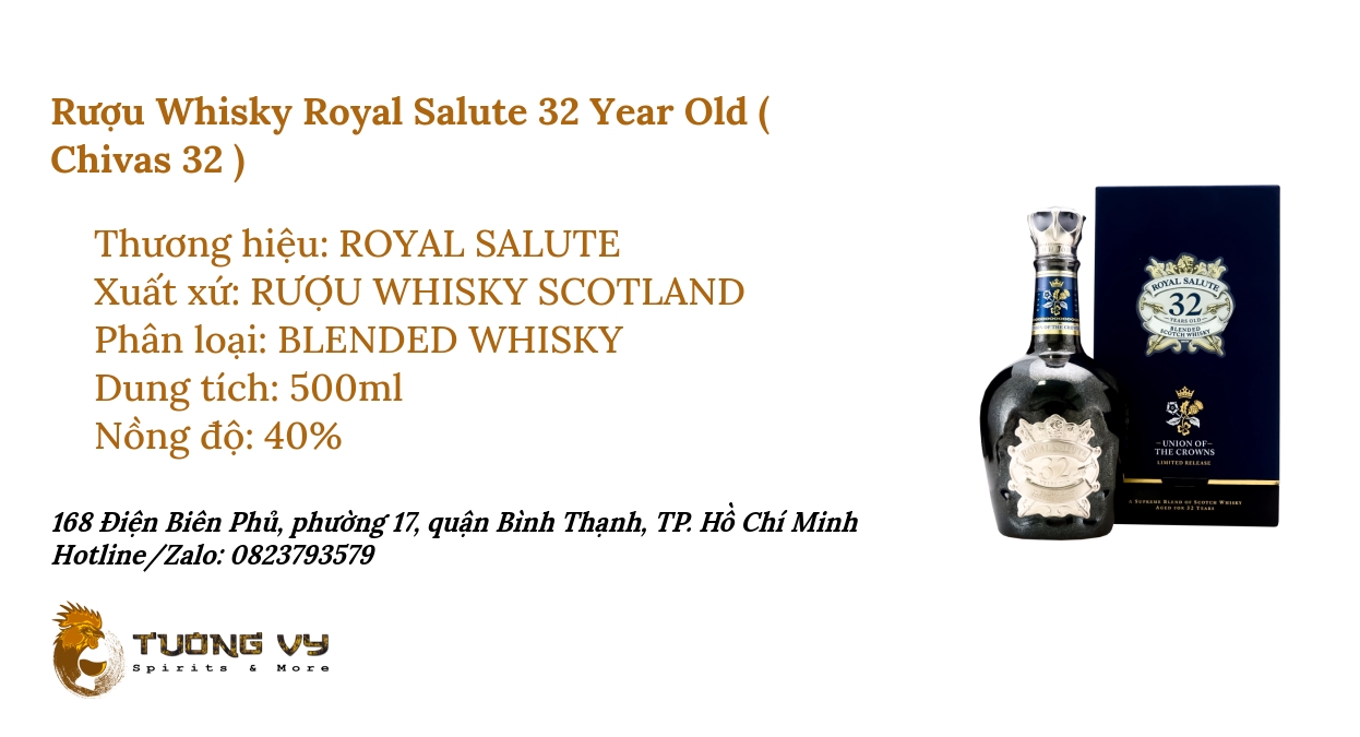 Rượu Whisky Royal Salute 32 Year Old ( Chivas 32 )