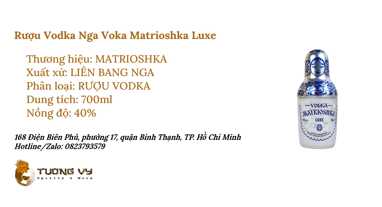 Rượu Vodka Nga Voka Matrioshka Luxe