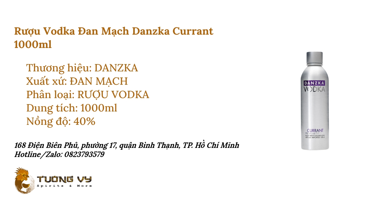 Rượu Vodka Đan Mạch Danzka Currant