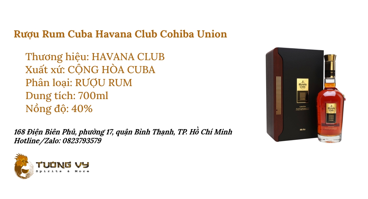Rượu Rum Cuba Havana Club Cohiba Union