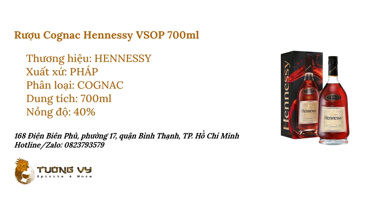 Rượu Cognac Hennessy VSOP 700ml