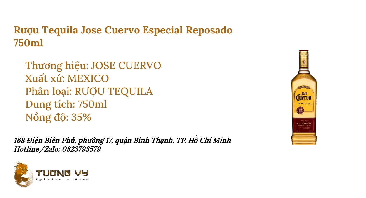 Rượu Tequila Jose Cuervo Especial Reposado 750ml