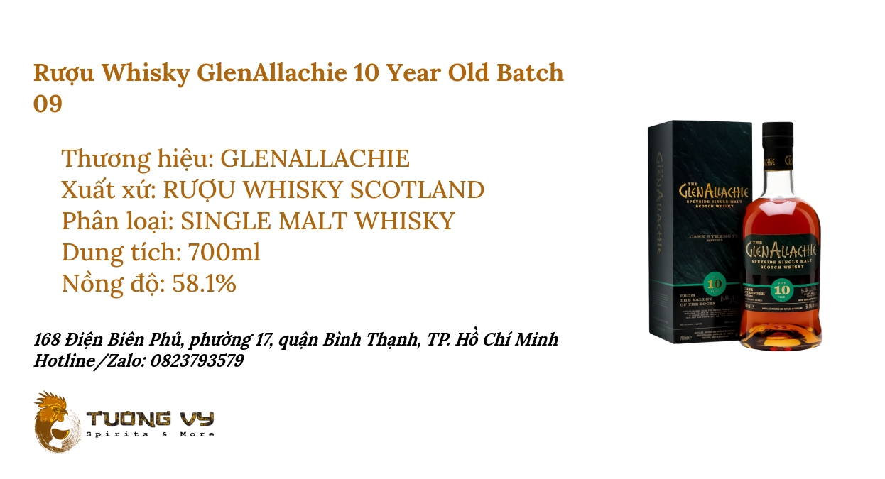 Rượu Whisky GlenAllachie 10 Year Old Batch 09