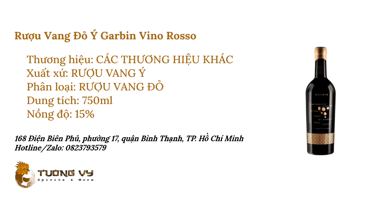 Rượu Vang Đỏ Ý Garbin Vino Rosso