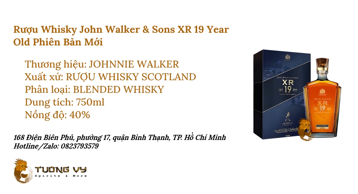 Rượu Whisky Johnnie Walker XR19 Phiên Bản Mới