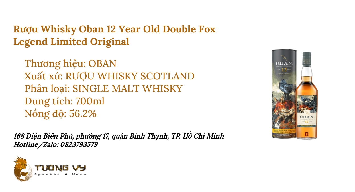 Rượu Whisky Oban 12 Year Old Double Fox Legend Limited Original