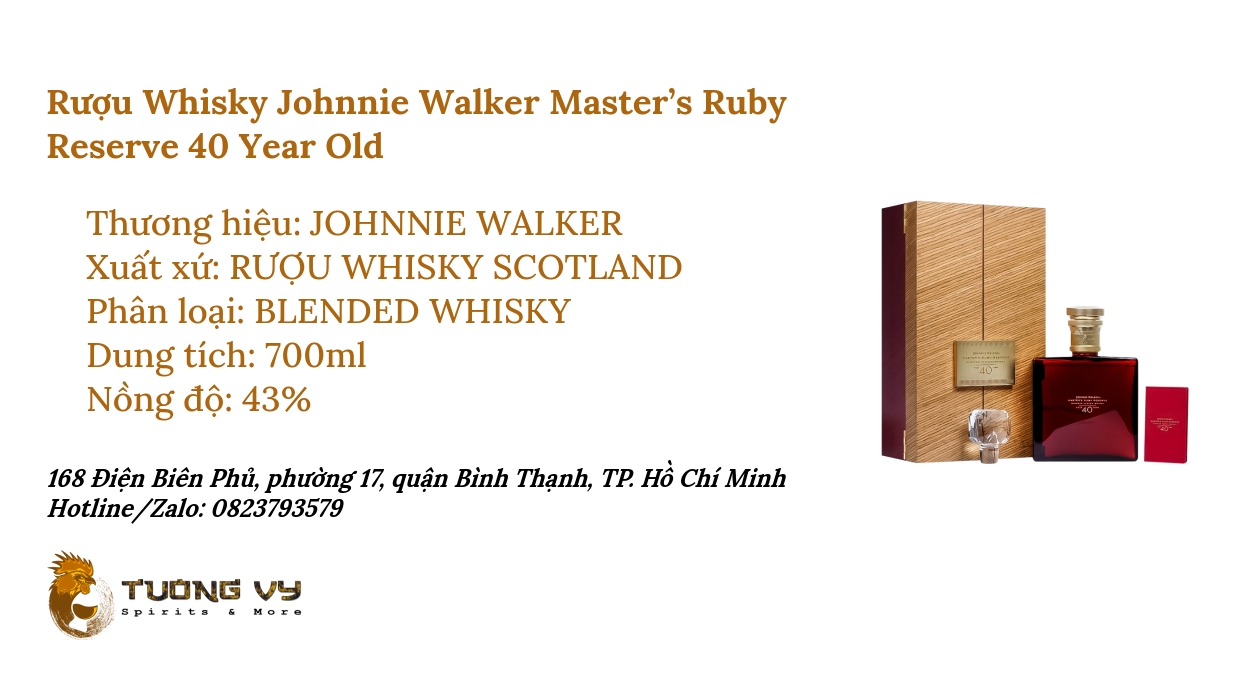 Rượu Whisky Johnnie Walker Master’s Ruby Reserve 40 Year Old