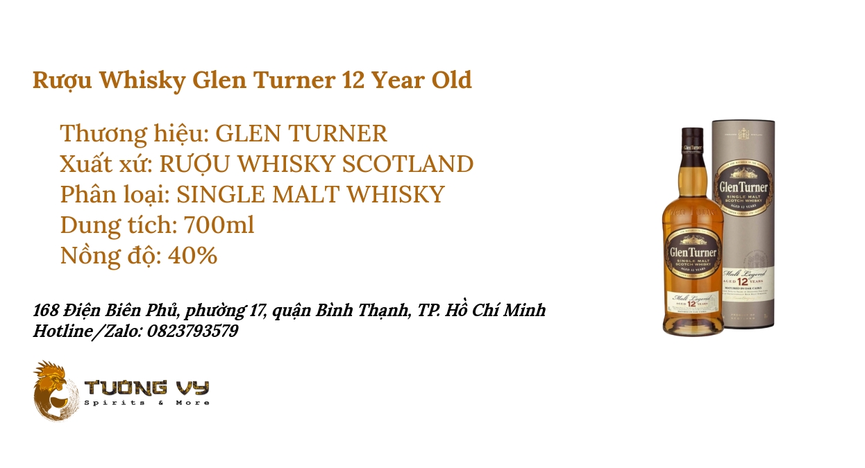 Rượu Whisky Glen Turner 12 Year Old