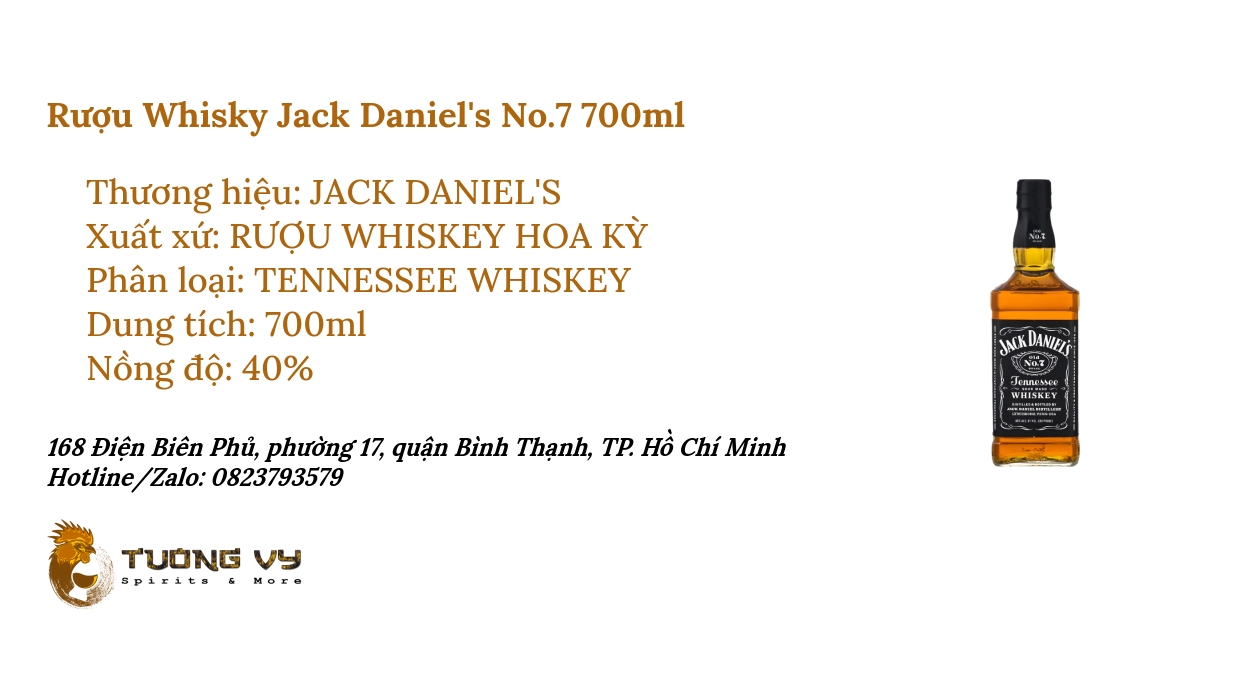 Rượu Whisky Jack Daniels No.7 700ml