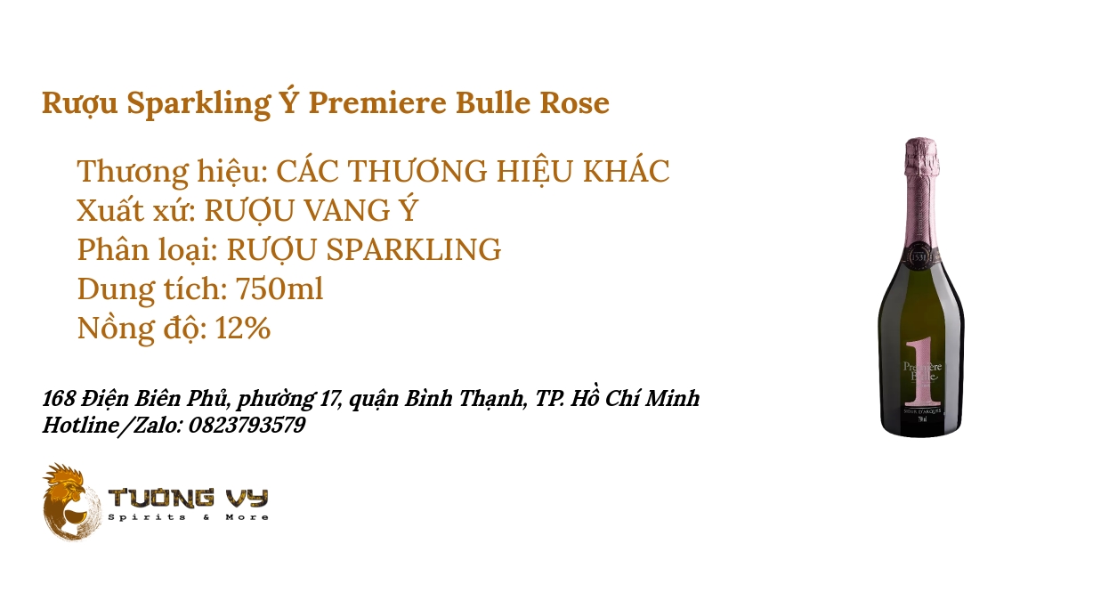 Rượu Sparkling Ý Premiere Bulle Rose