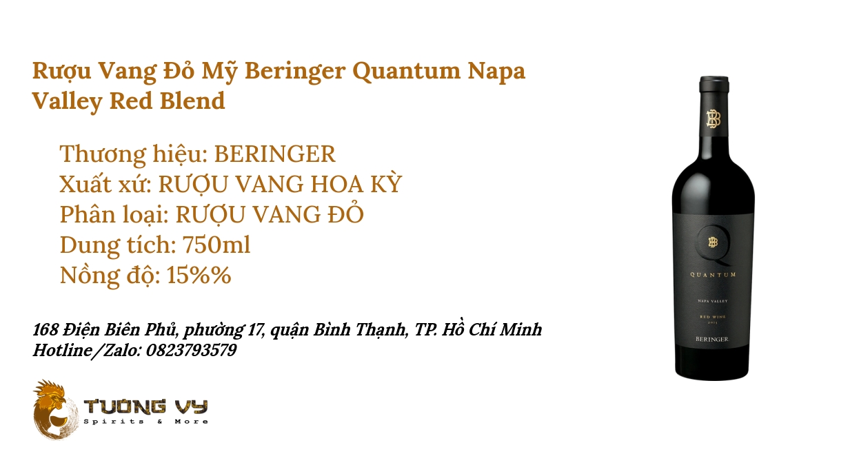 Rượu Vang Đỏ Mỹ Beringer Quantum Napa Valley Red Blend