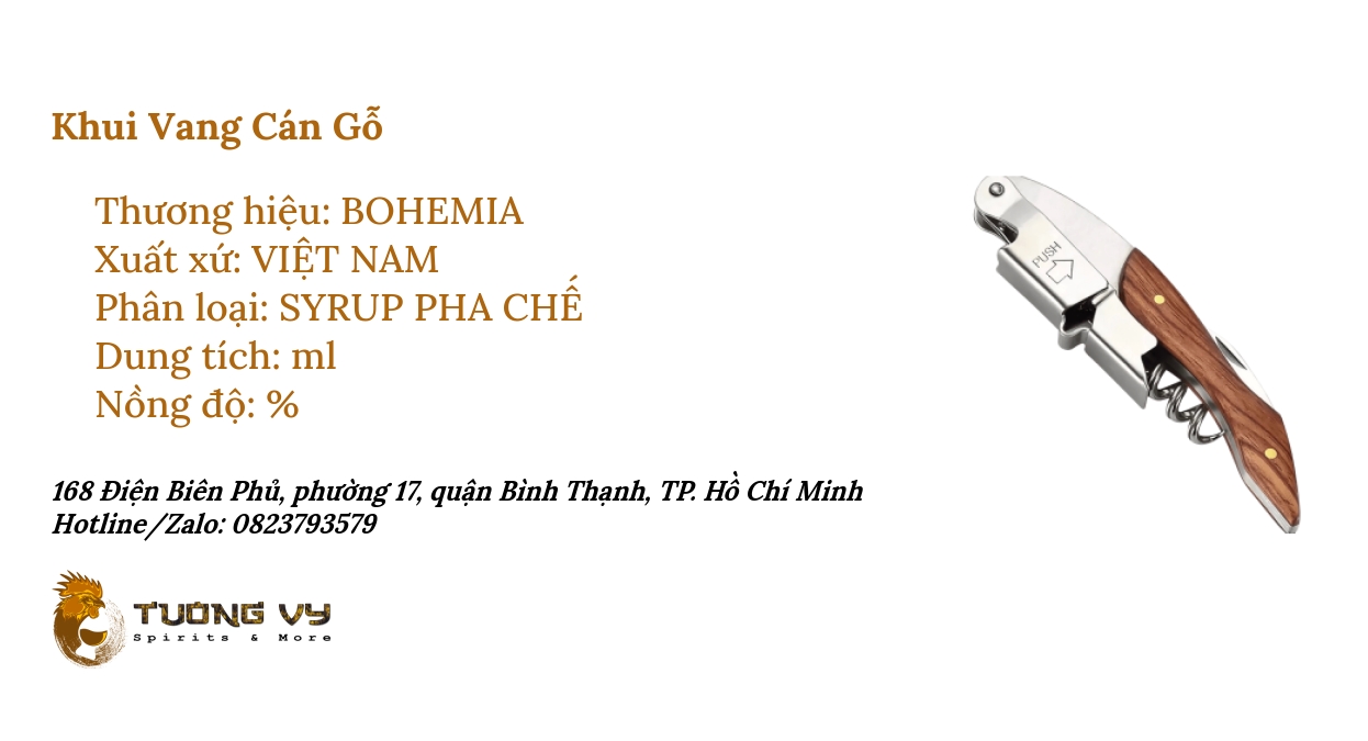 KHUI VANG CÁN GỖ