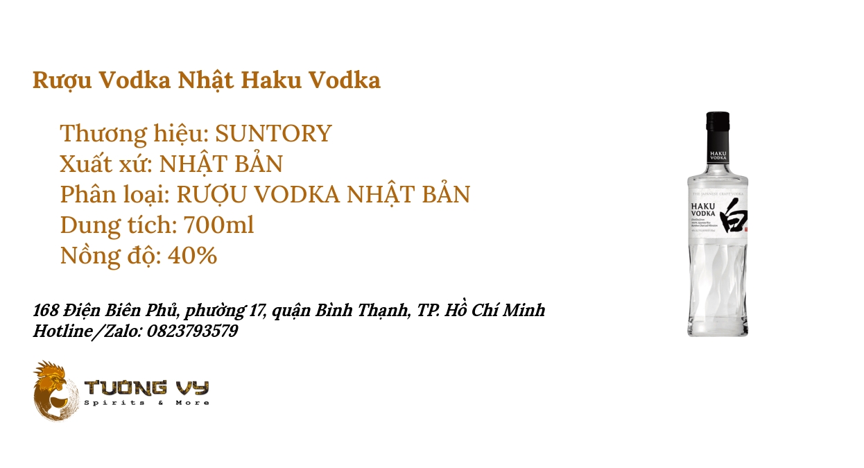 Rượu Vodka Nhật Haku Vodka