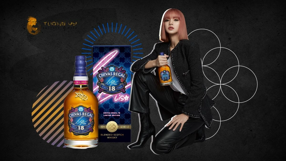 Rượu Whisky Chivas 18 Year Old Lisa Black Pink Limited Edition