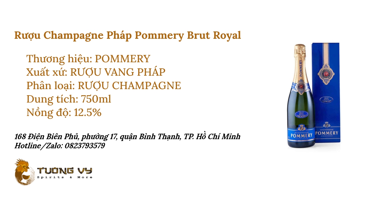 Rượu Champagne Pháp Pommery Brut Royal