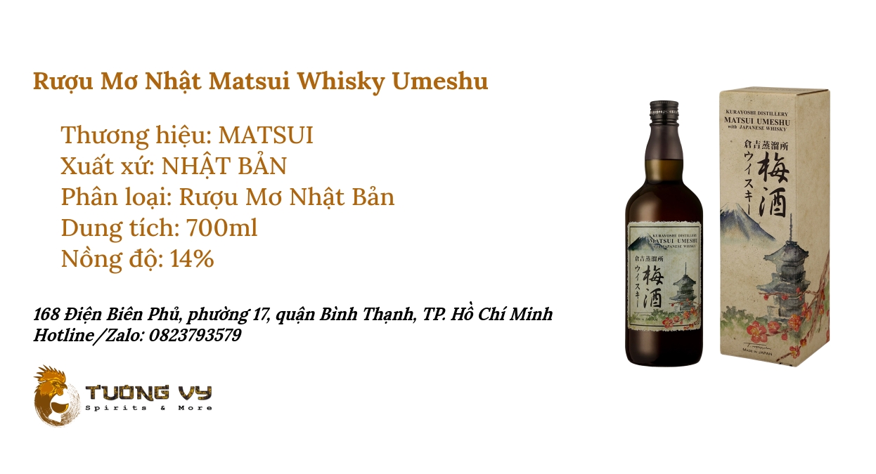Rượu Mơ Nhật Matsui Whisky Umeshu