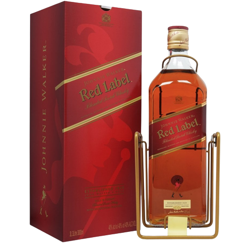Rượu Whisky Johnnie Walker Red Label 3000ml (Kèm kệ đỡ)