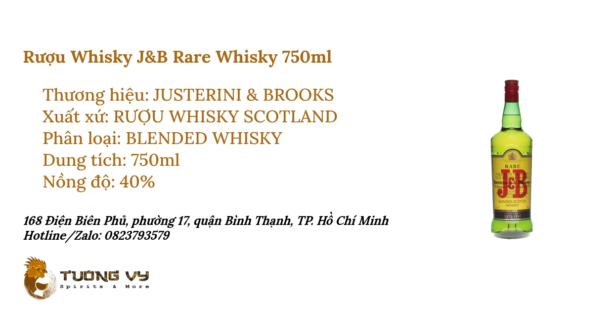 Rượu Whisky J&B Rare Whisky 750ml