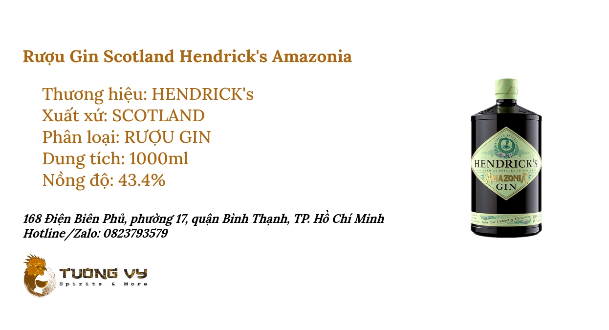 Rượu Gin Scotland Hendrick's Amazonia