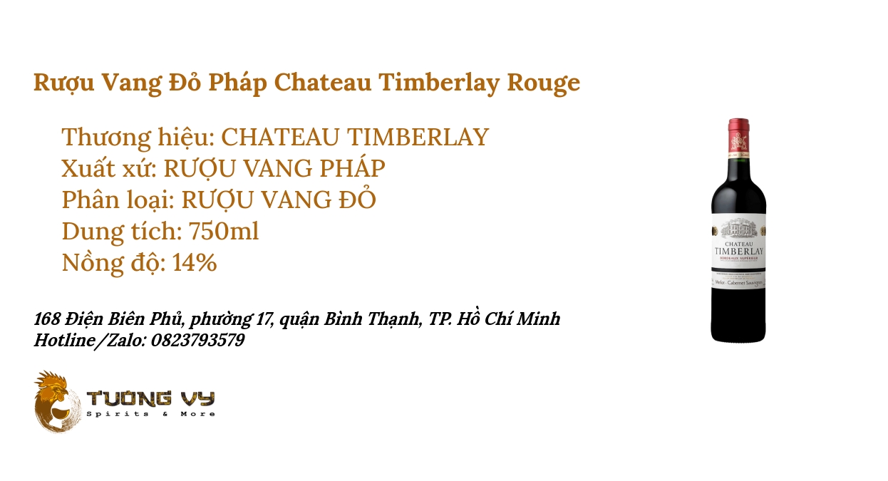 Rượu Vang Đỏ Pháp Chateau Timberlay Rouge