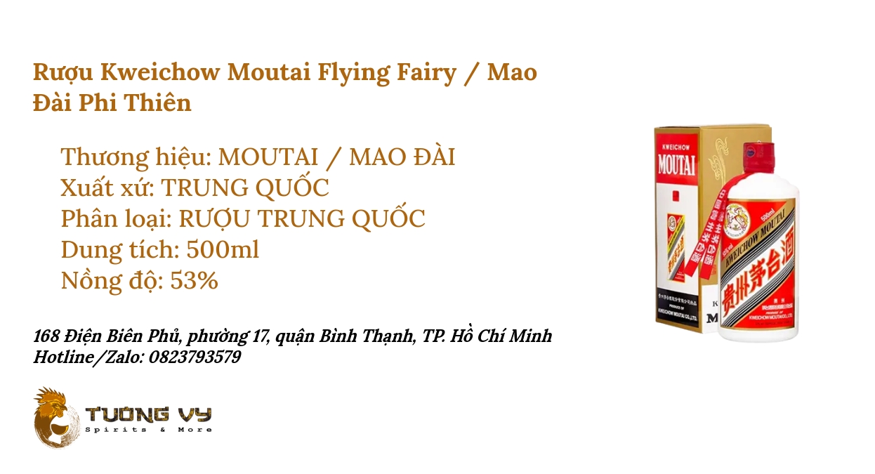 Rượu Kweichow Moutai Flying Fairy / Mao Đài Phi Thiên 飞天茅台