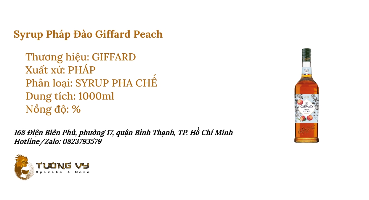 Syrup Pháp Đào Giffard Peach