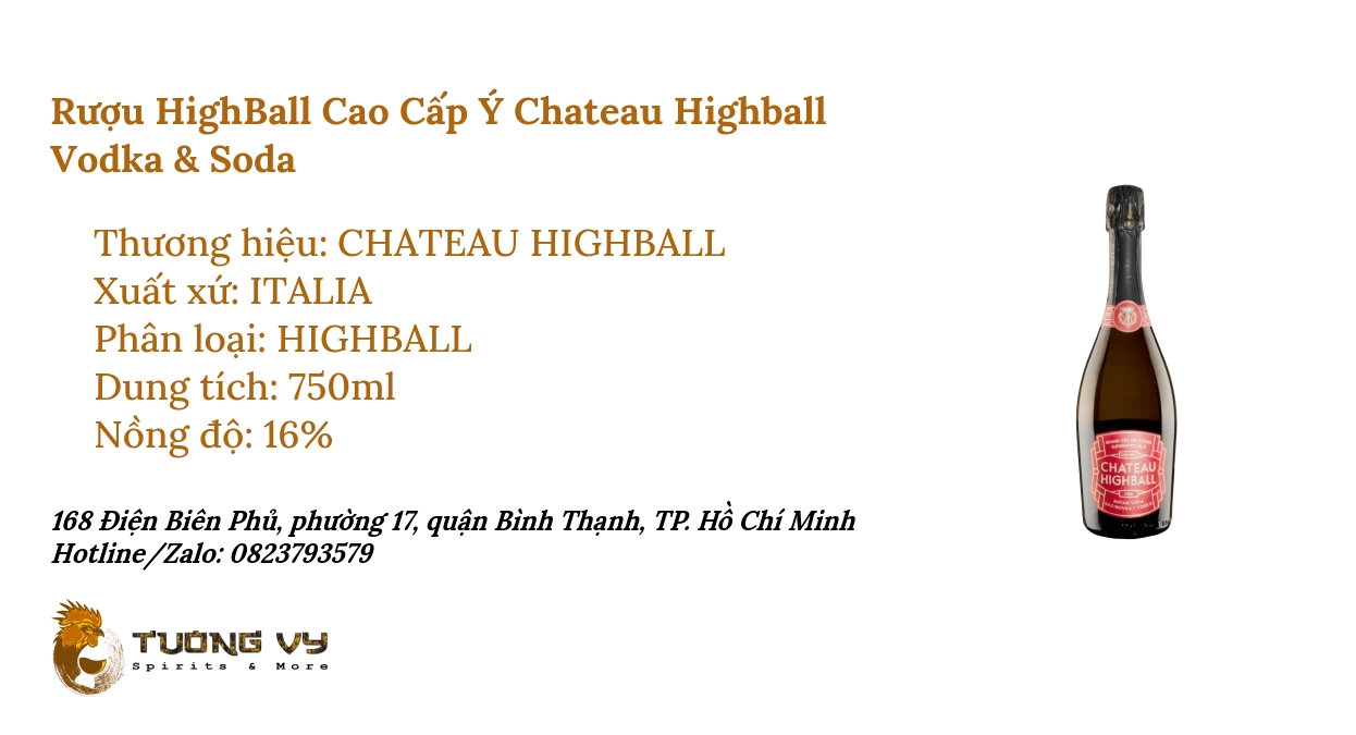 Rượu HighBall Cao Cấp Ý Chateau Highball Vodka & Soda