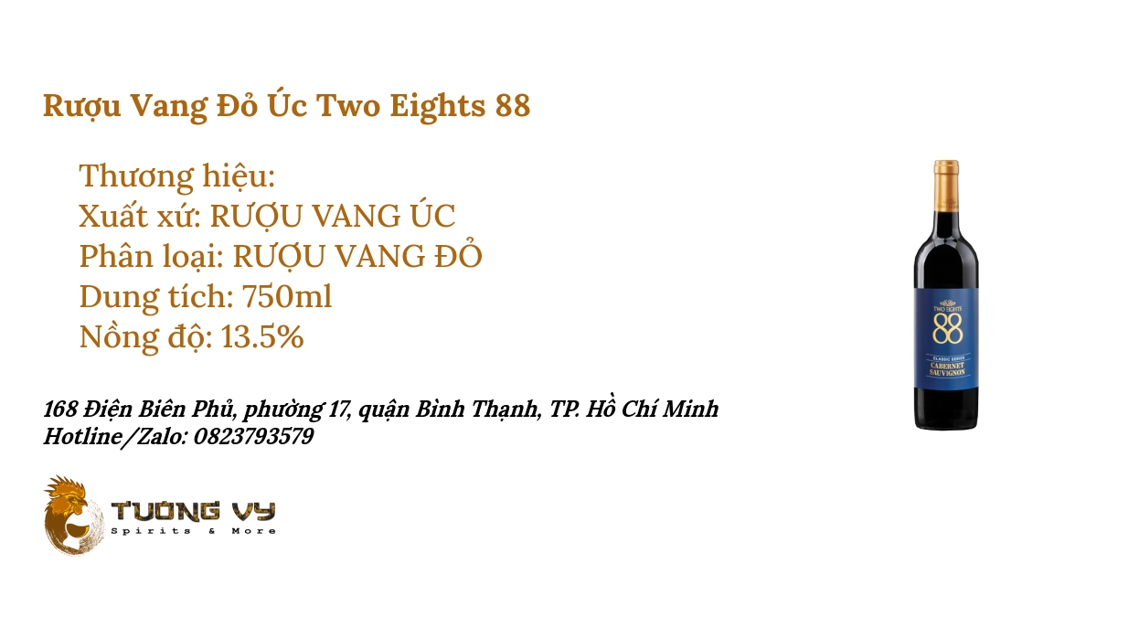 Rượu Vang Đỏ Úc Two Eights 88