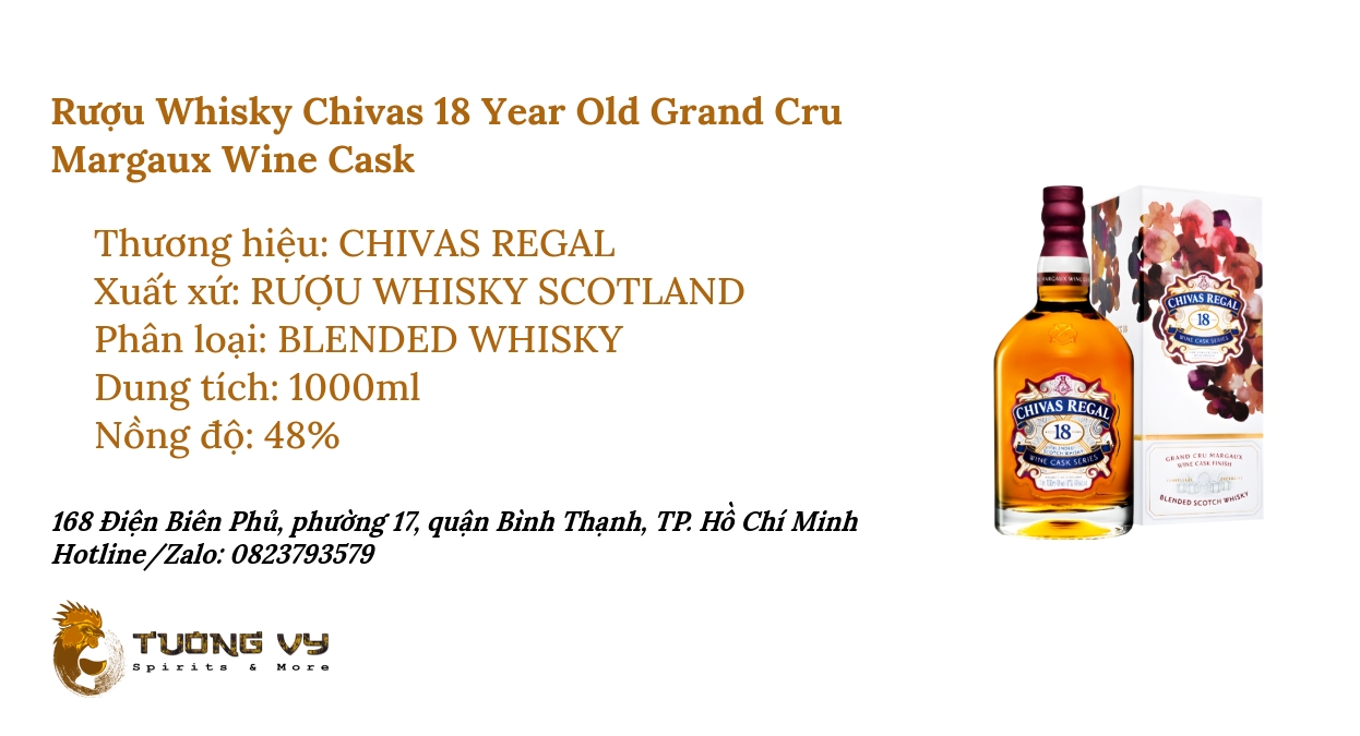 Rượu Whisky Chivas 18 Year Old Grand Cru Margaux Wine Cask
