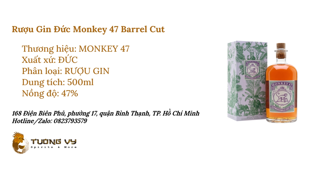 Rượu Gin Đức Monkey 47 Barrel Cut