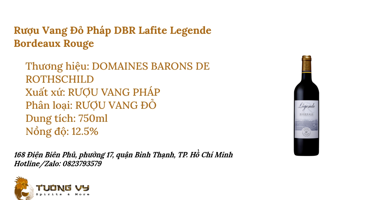 Rượu Vang Đỏ Pháp DBR Lafite Legende Bordeaux Rouge
