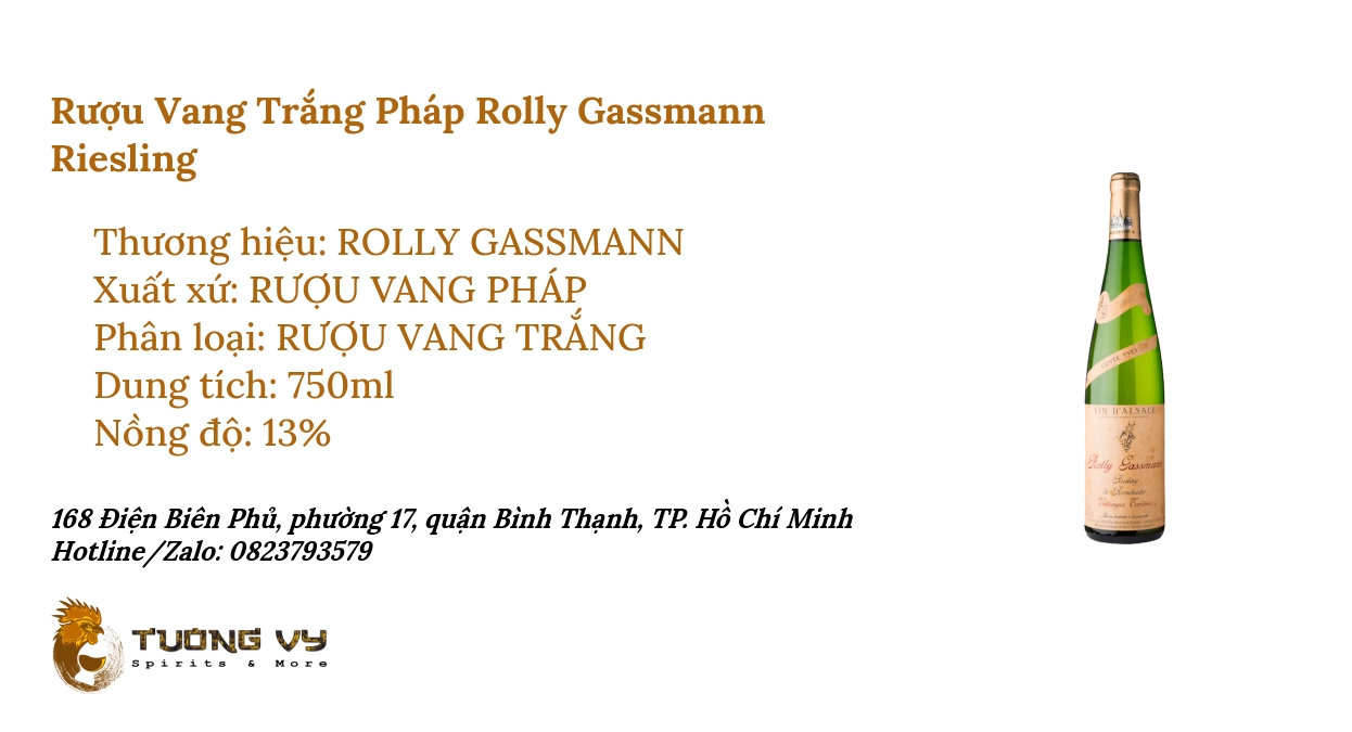 Rượu Vang Trắng Pháp Rolly Gassmann Riesling
