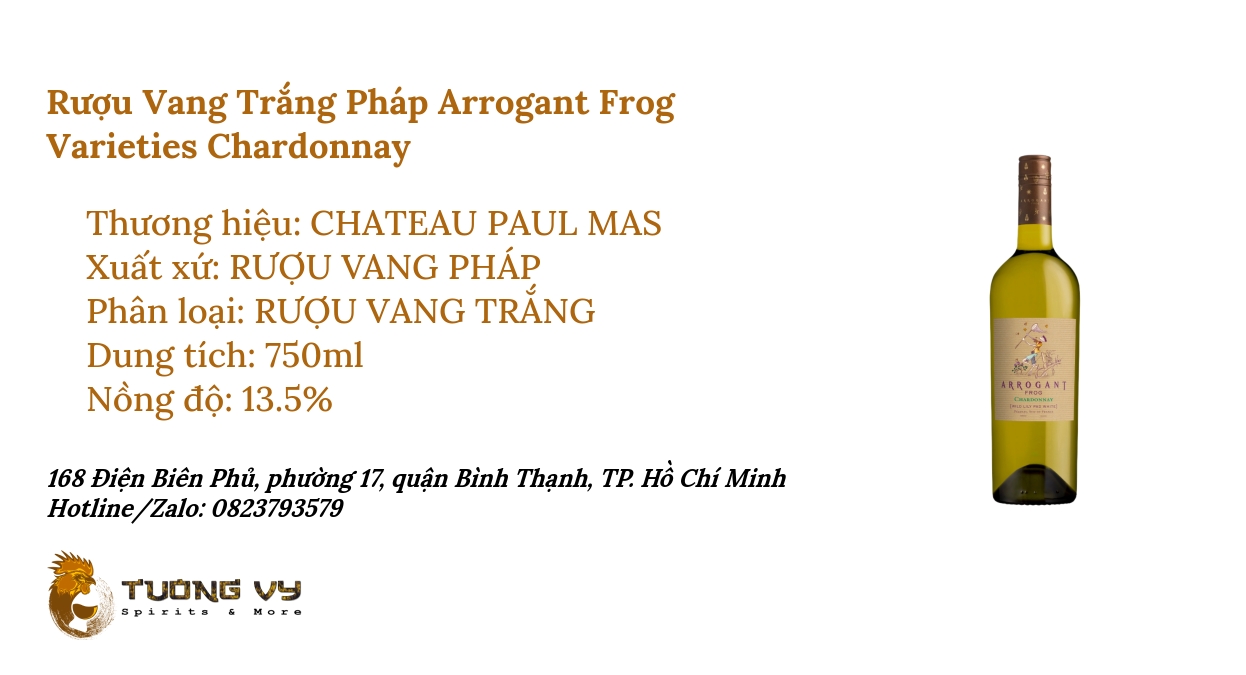Rượu Vang Trắng Pháp Arrogant Frog Varieties Chardonnay