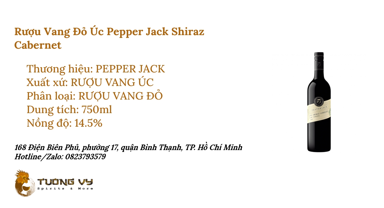 Rượu Vang Đỏ Úc Pepper Jack Shiraz Cabernet