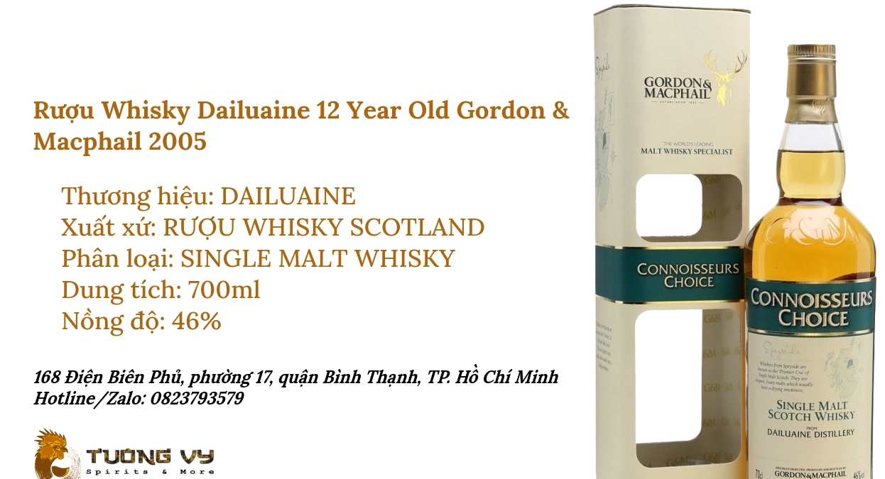 Rượu Whisky Dailuaine 12 Year Old Gordon & Macphail 2005