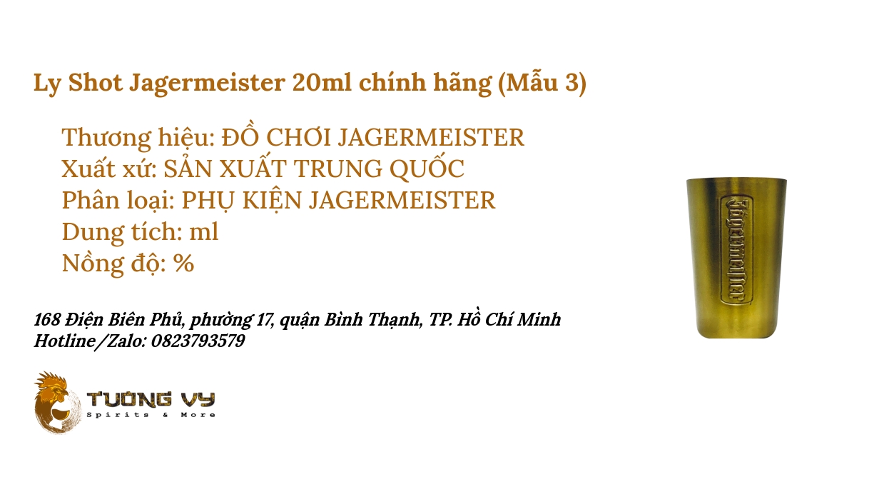 Ly shot Jagermeister chính hãng (Mẫu 3)