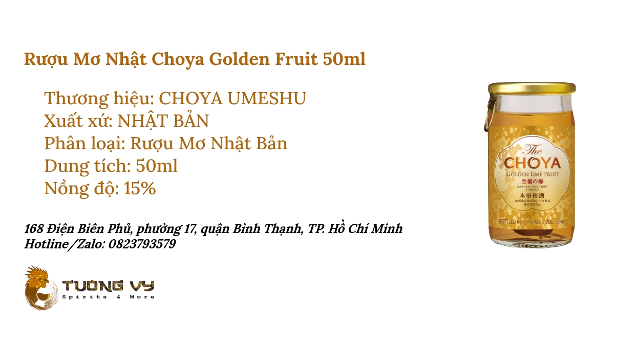 Rượu Mơ Nhật Choya Golden Fruit 50ml