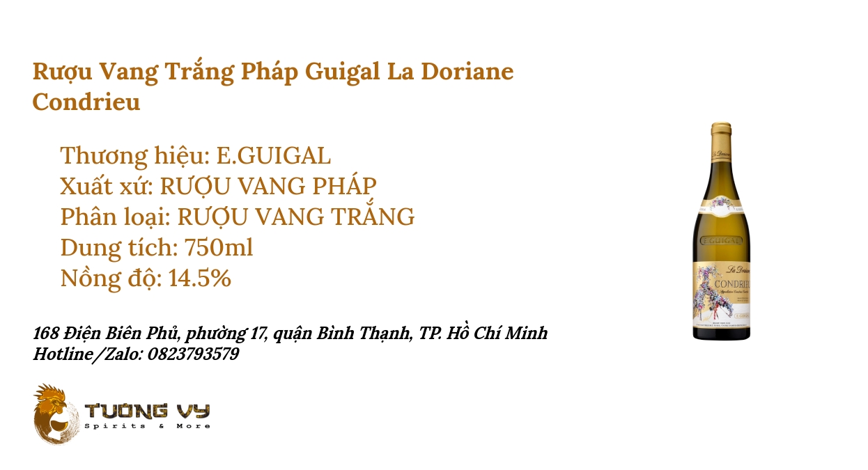Rượu Vang Trắng Pháp Guigal La Doriane Condrieu
