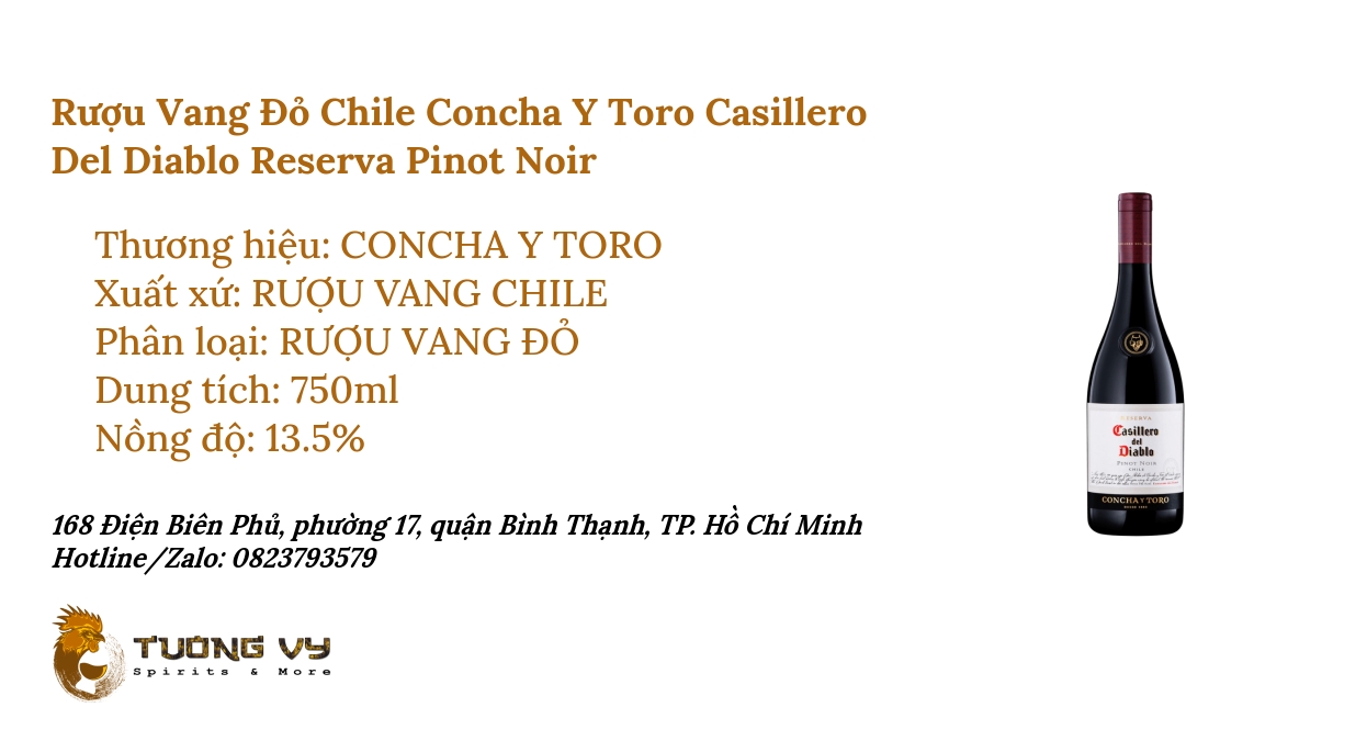 Rượu Vang Đỏ Chile Concha Y Toro Casillero Del Diablo Reserva Pinot Noir