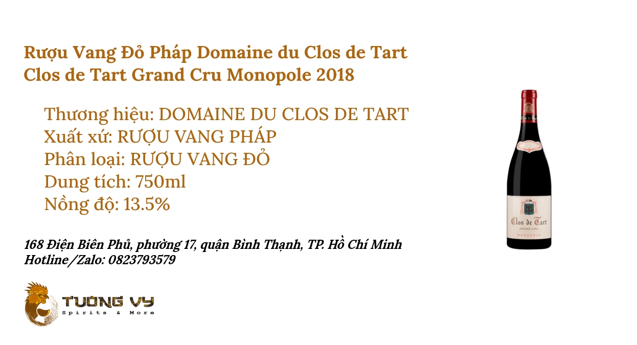 Rượu Vang Đỏ Pháp Domaine du Clos de Tart Clos de Tart Grand Cru Monopole 2018