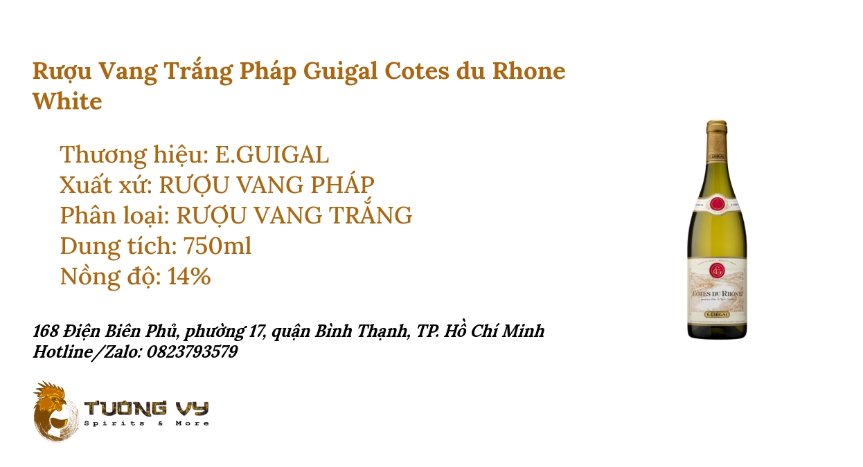 Rượu Vang Trắng Pháp Guigal Cotes du Rhone White