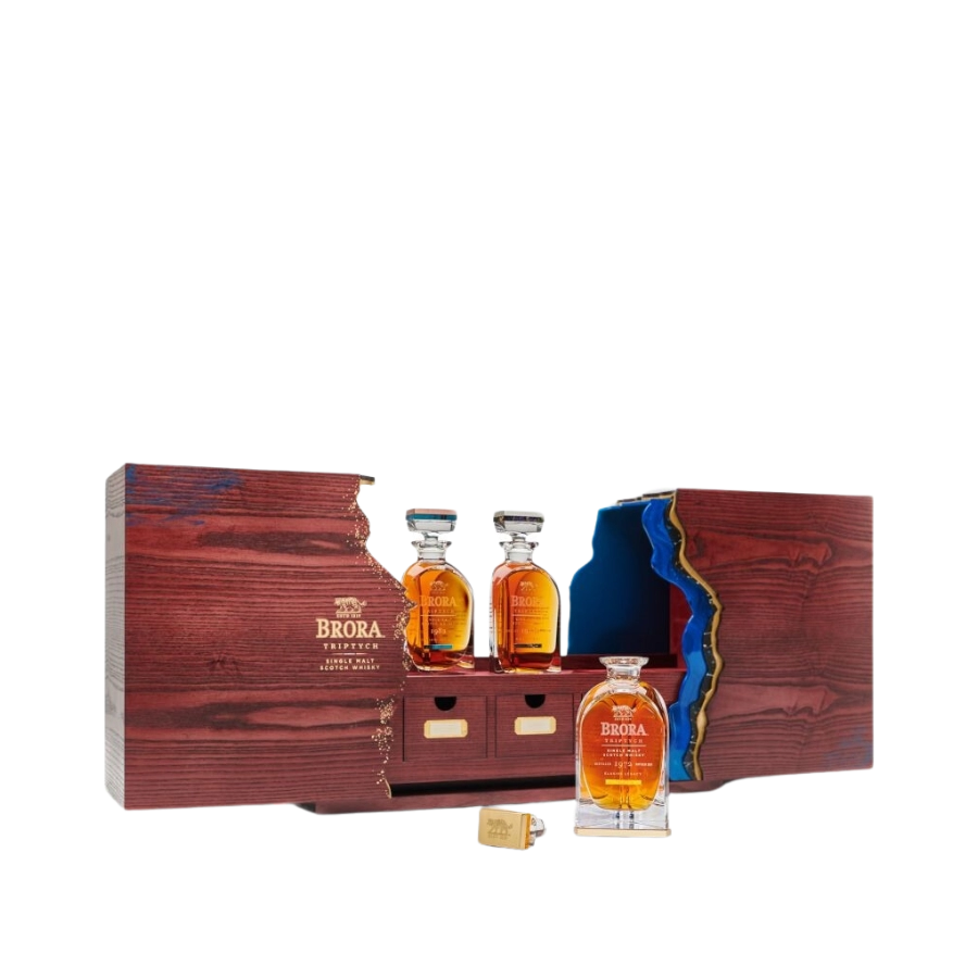 Rượu Whisky Brora Triptych Set 3 Chai (1972, 1977 and 1982)