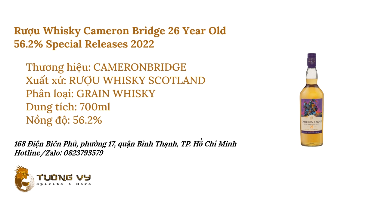 Rượu Whisky Cameron Bridge 26 Year Old 56.2% Special Releases 2022