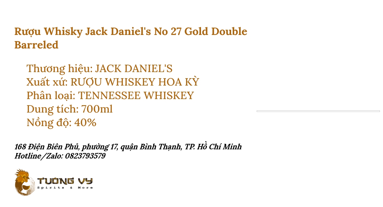 Rượu Whisky Jack Daniel's No 27 Gold Double Barreled