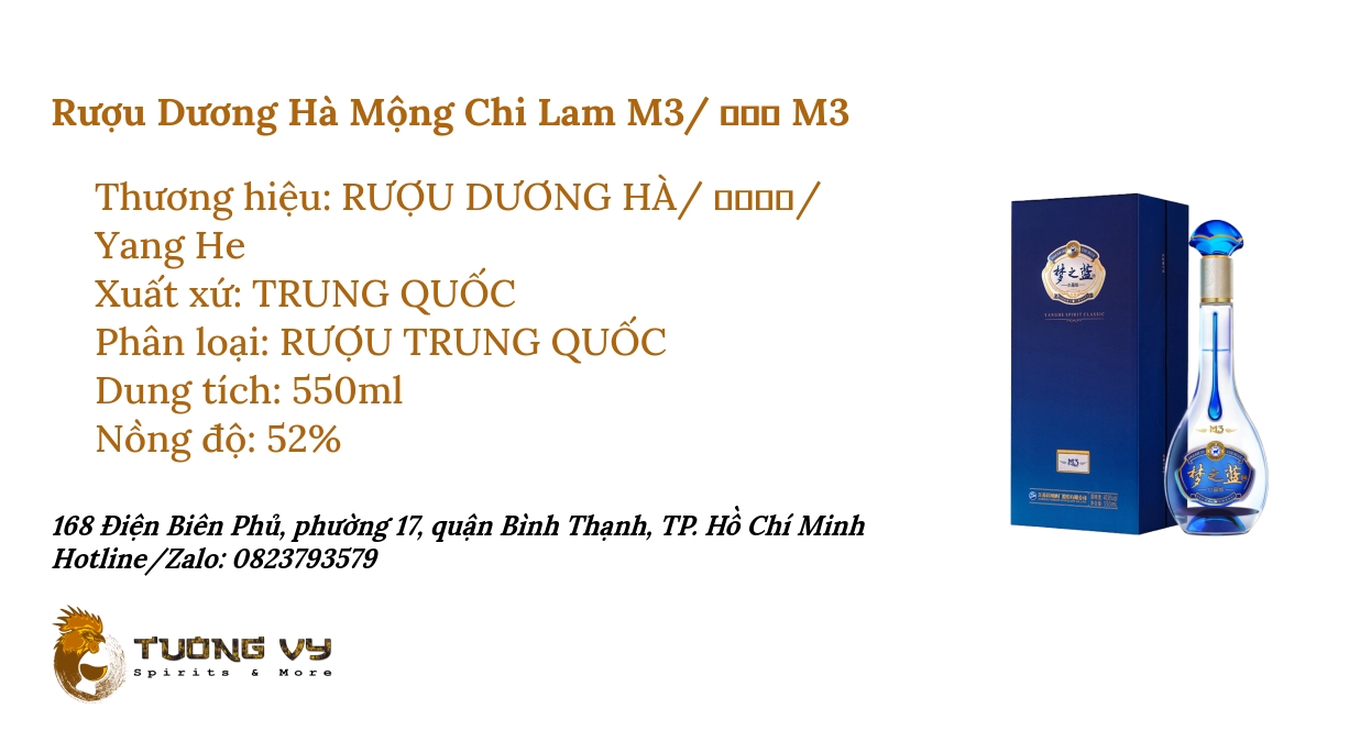 Rượu Dương Hà Mộng Chi Lam M3/ 梦之蓝 M3