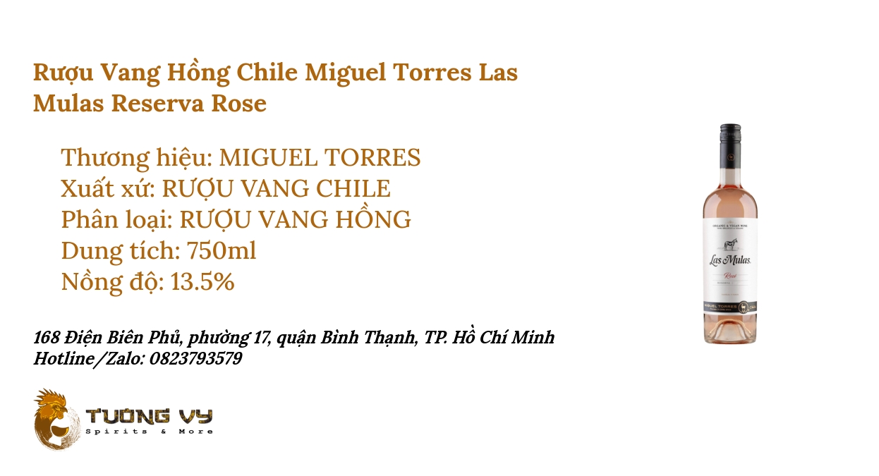 Rượu Vang Hồng Chile Miguel Torres Las Mulas Reserva Rose