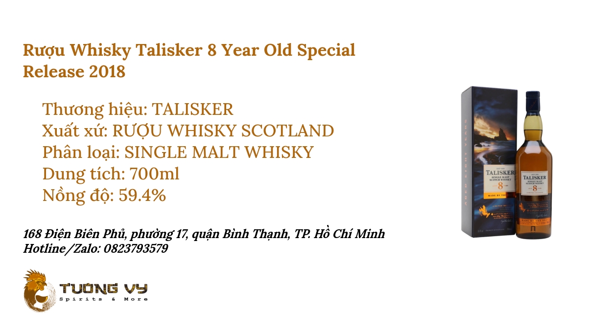 Rượu Whisky Talisker 8 Year Old Special Releases 2018